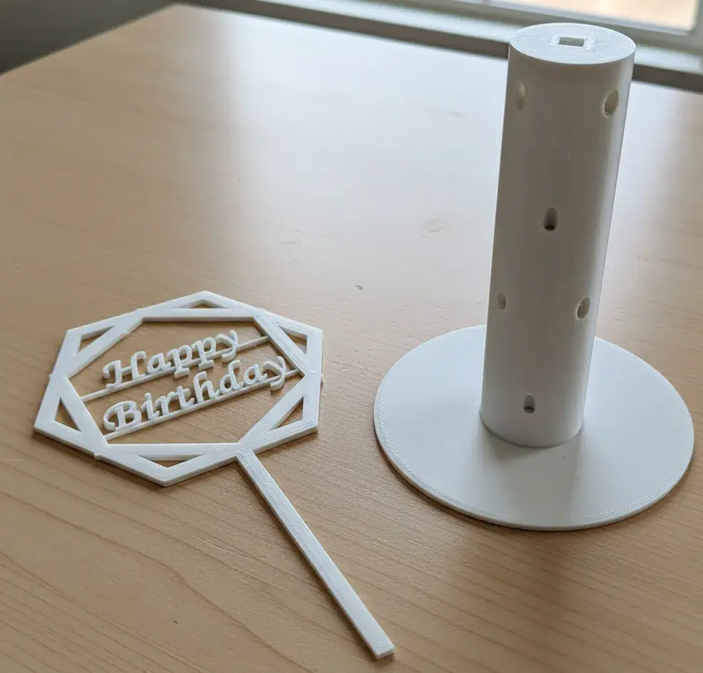 3D Printer Files | 3MF File | Flower Cake Pop Display Stand with Topper ...