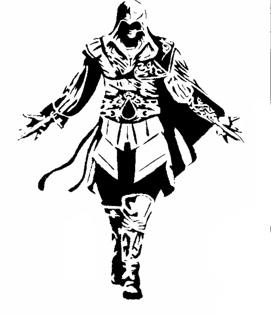 Free Digital Art STL Download - AC Ezio stencil 2by SMT_M 🦊