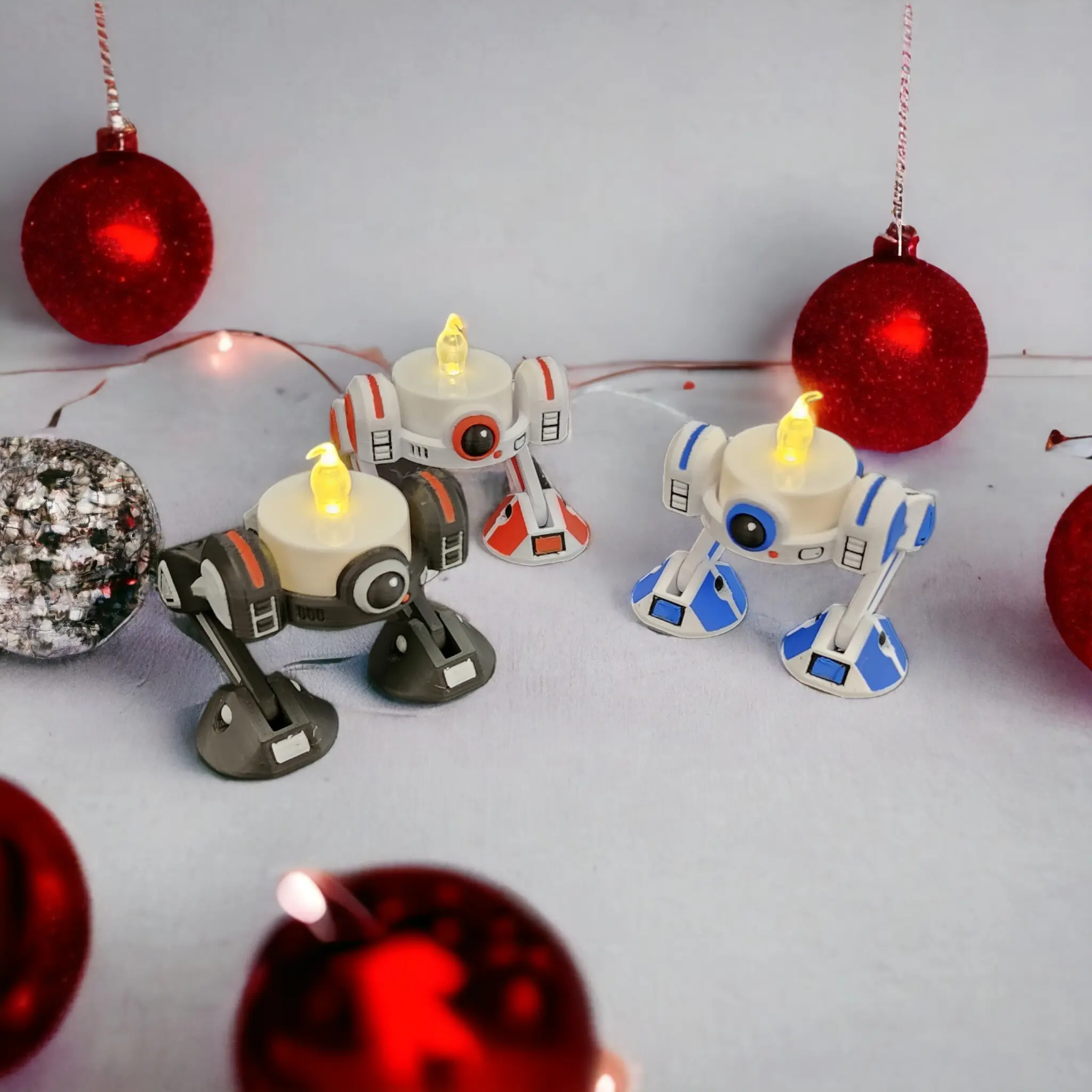 Lighting & Lamps STL Download - Cosmic Colors Candle Droidby jajaum3d