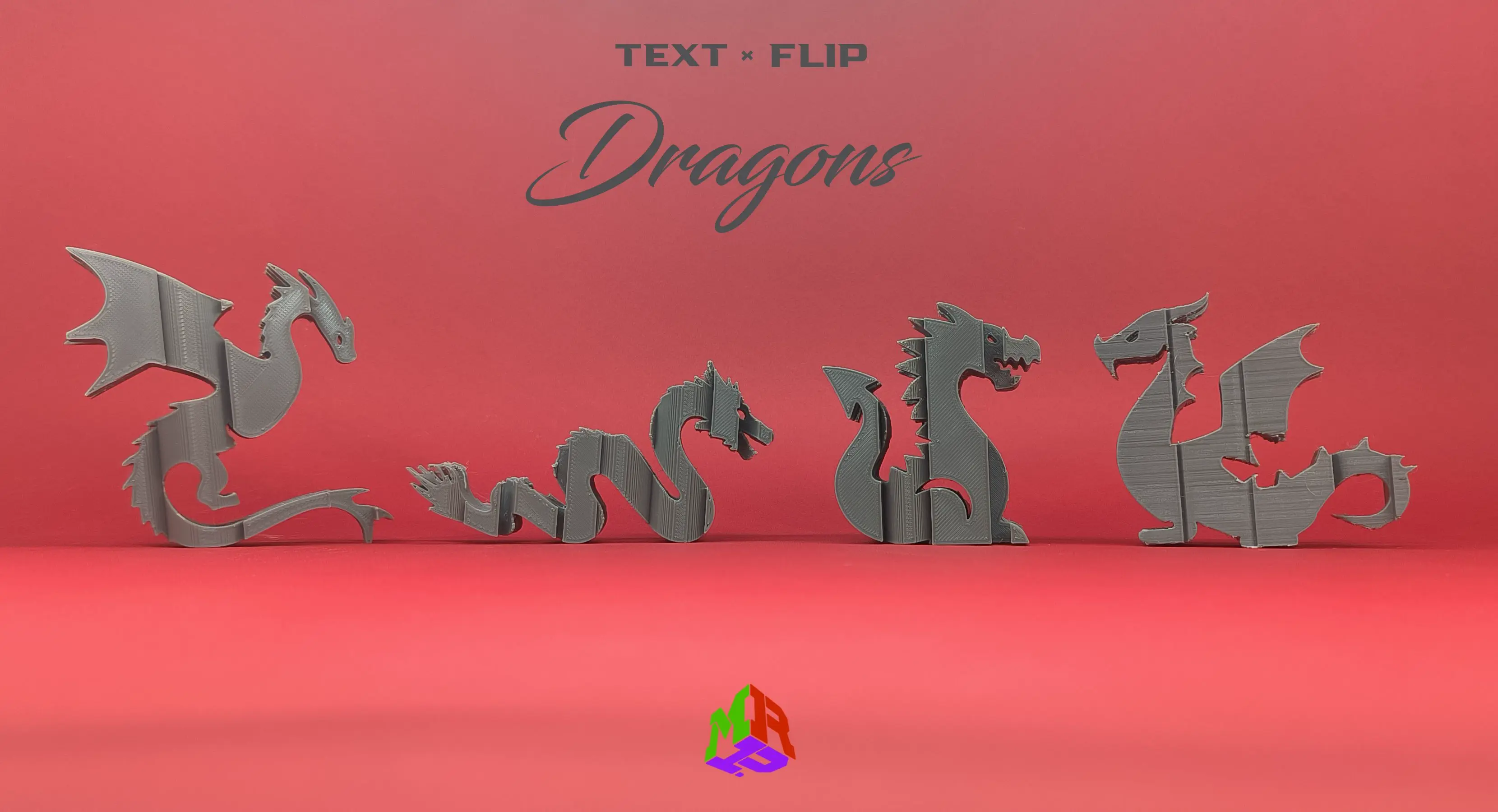 3D Printer Files | 3MF File | Text Flip - Dragon 8.0 | Creality Cloud