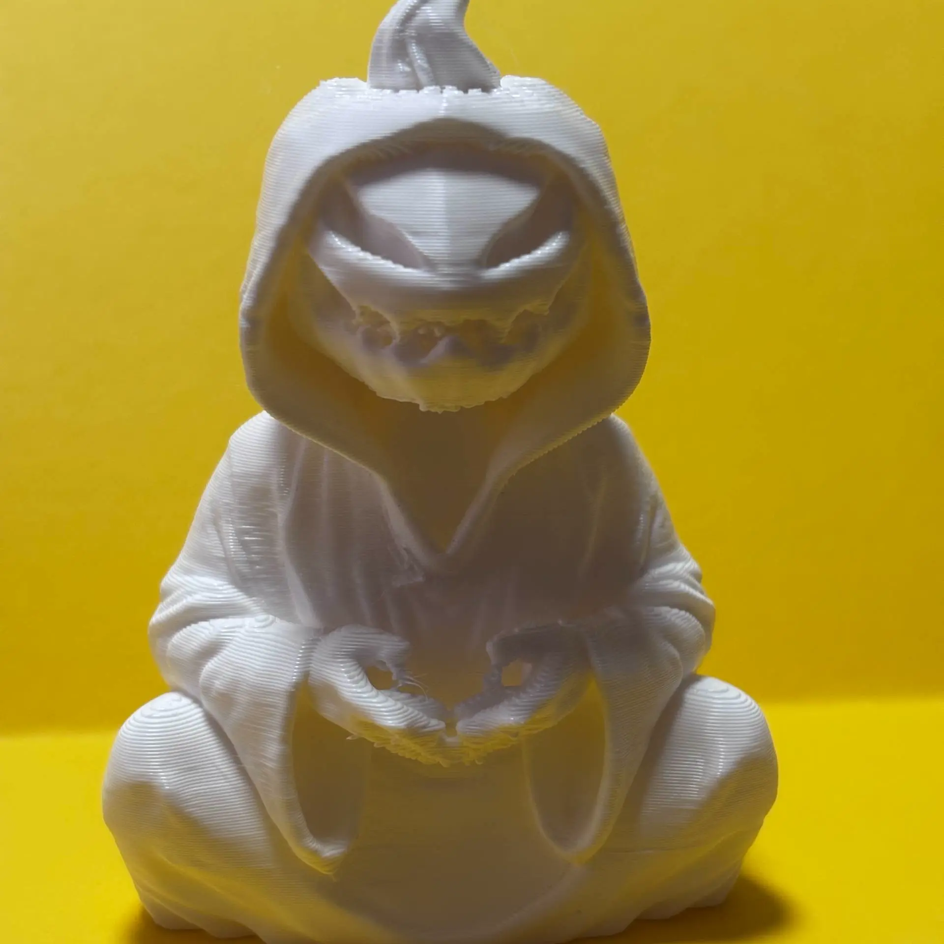 3d yazıcı baskı modelleri | 3MF | Hallloween pumpkin meditating ...