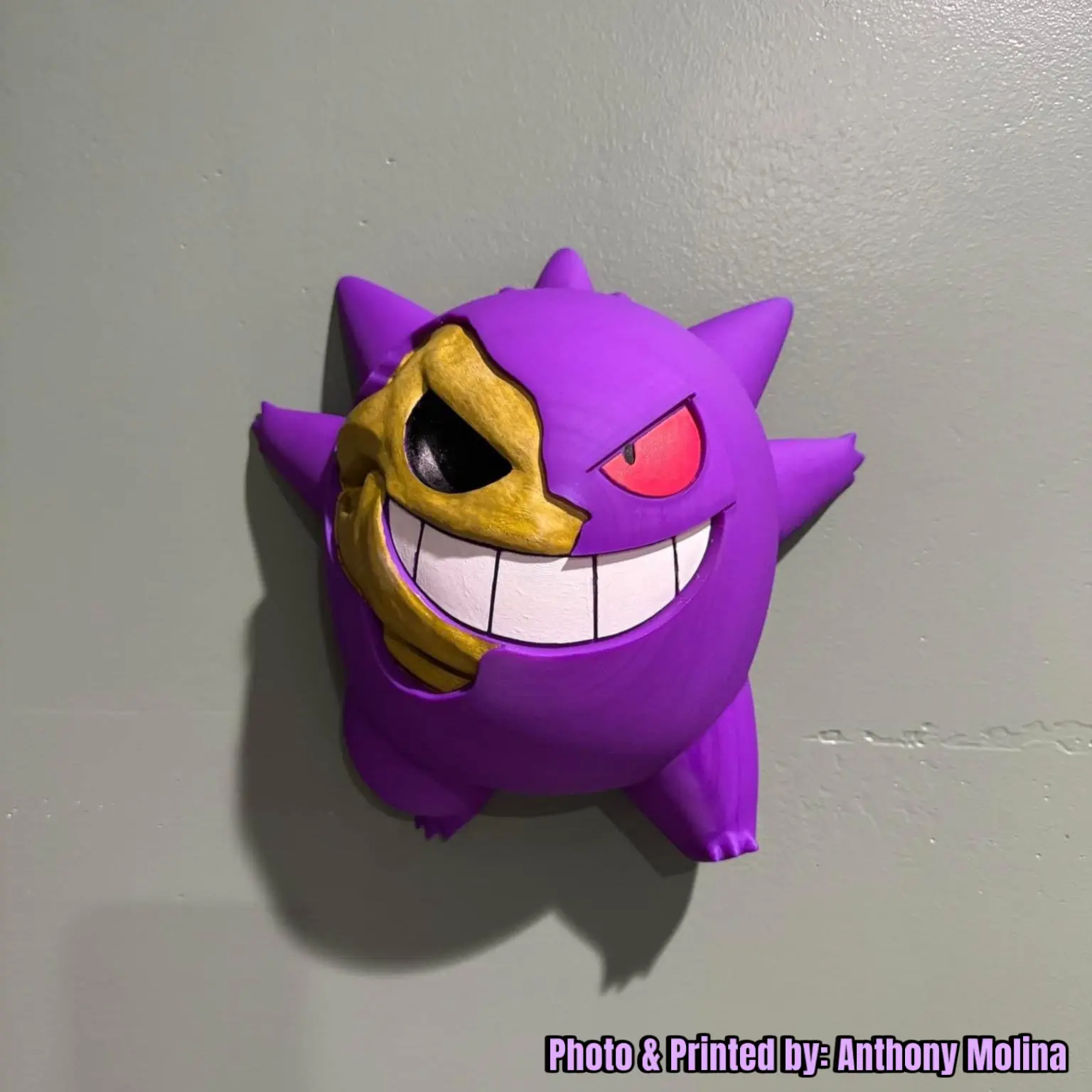 Characters & Creatures STL Download - POKEMON GENGAR SKELETON - WALL ...
