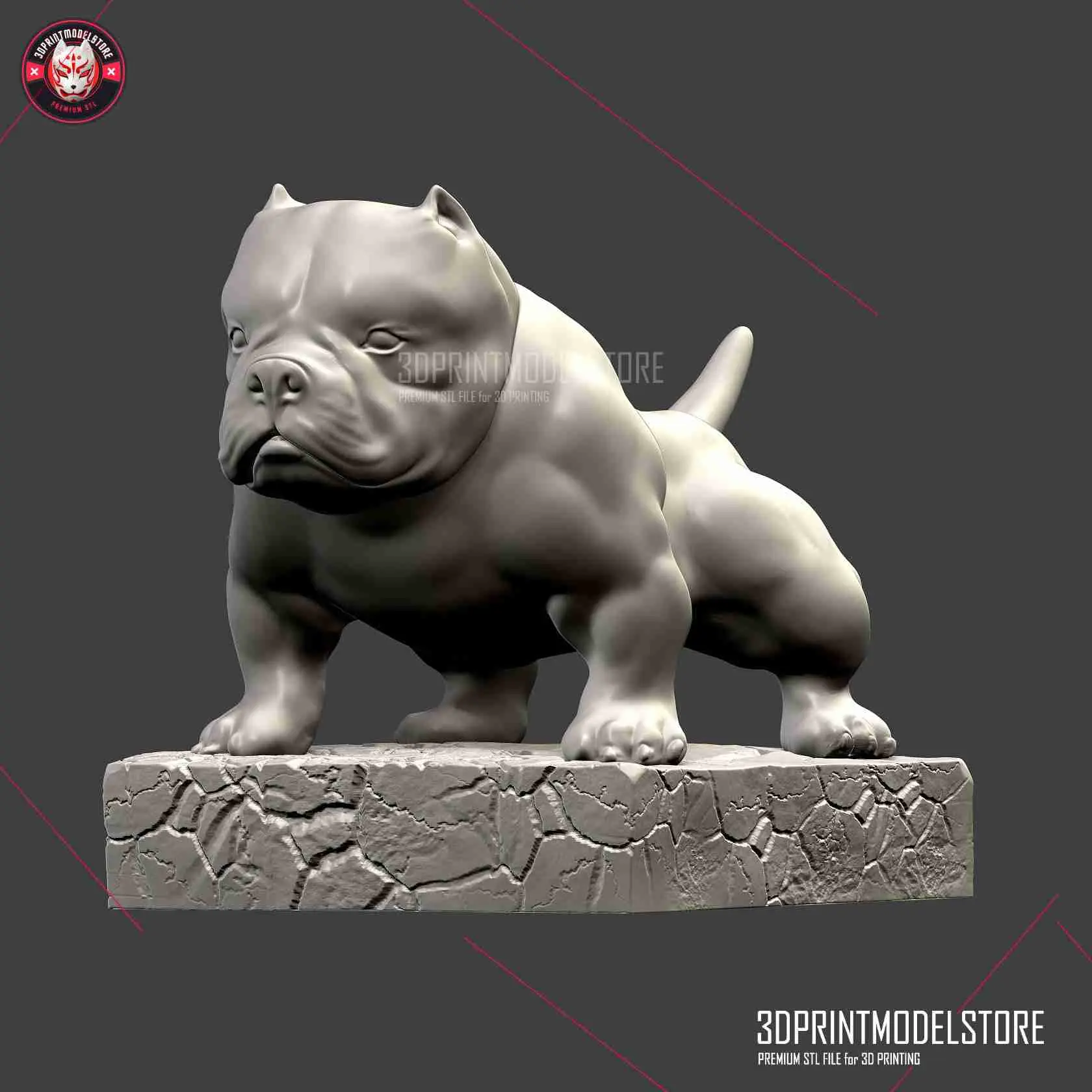 Characters & Creatures STL Download - Bulldog Miniature Bust ...