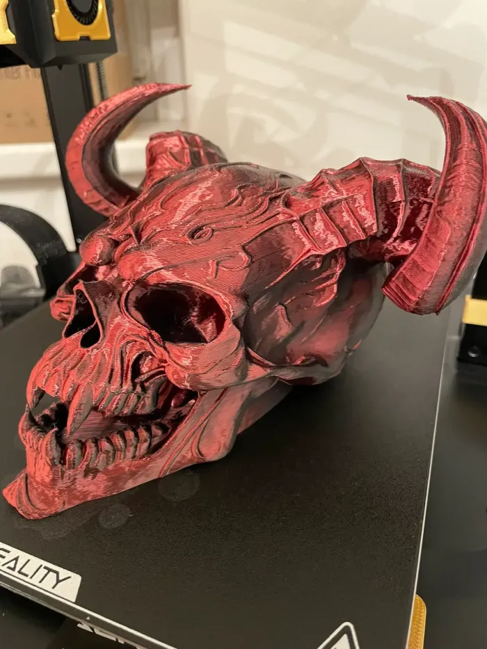 3D Printer Files | 3MF File | Demon skull Halloween Decor | Creality Cloud