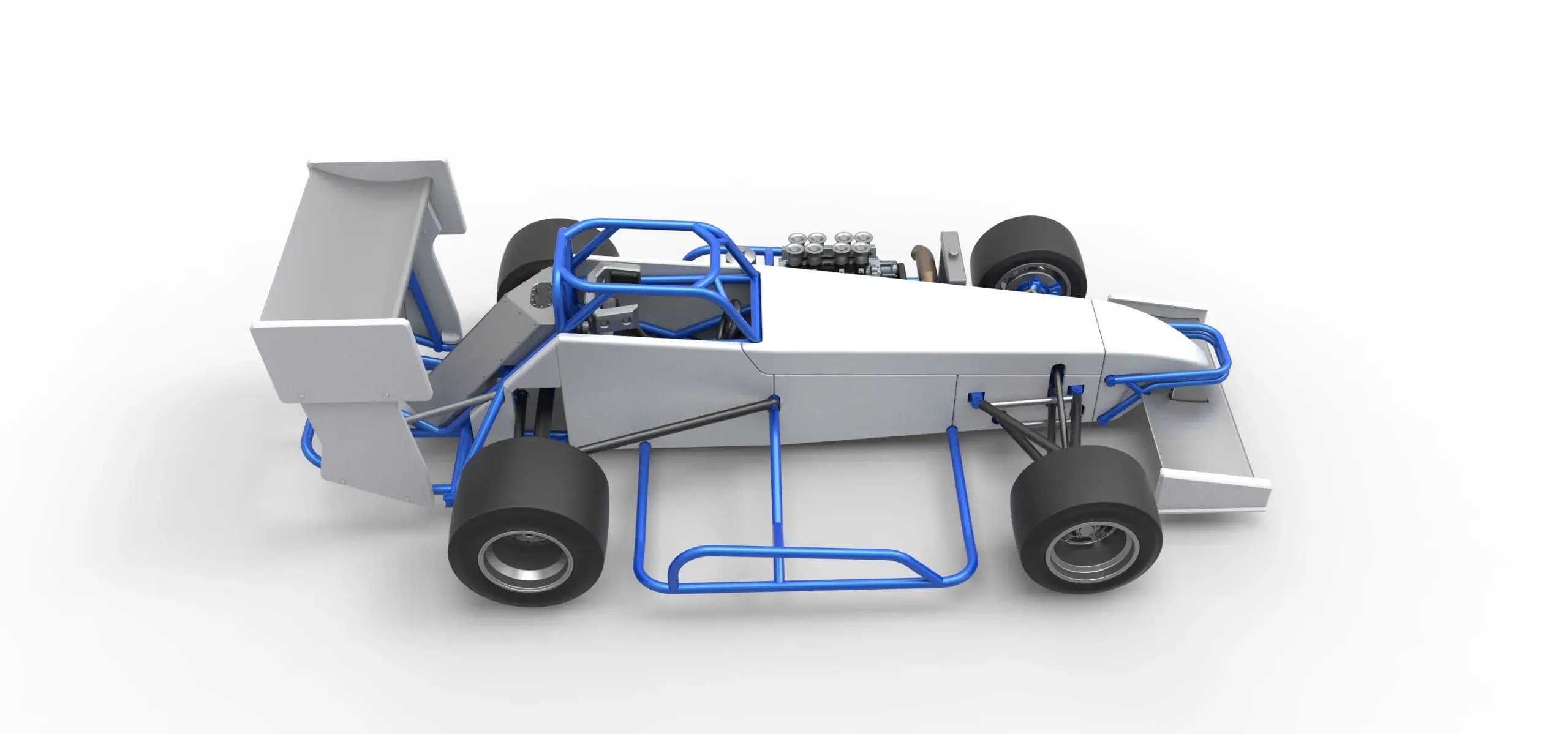 Vehicles & Machinery STL Download - Supermodified front engine race car ...