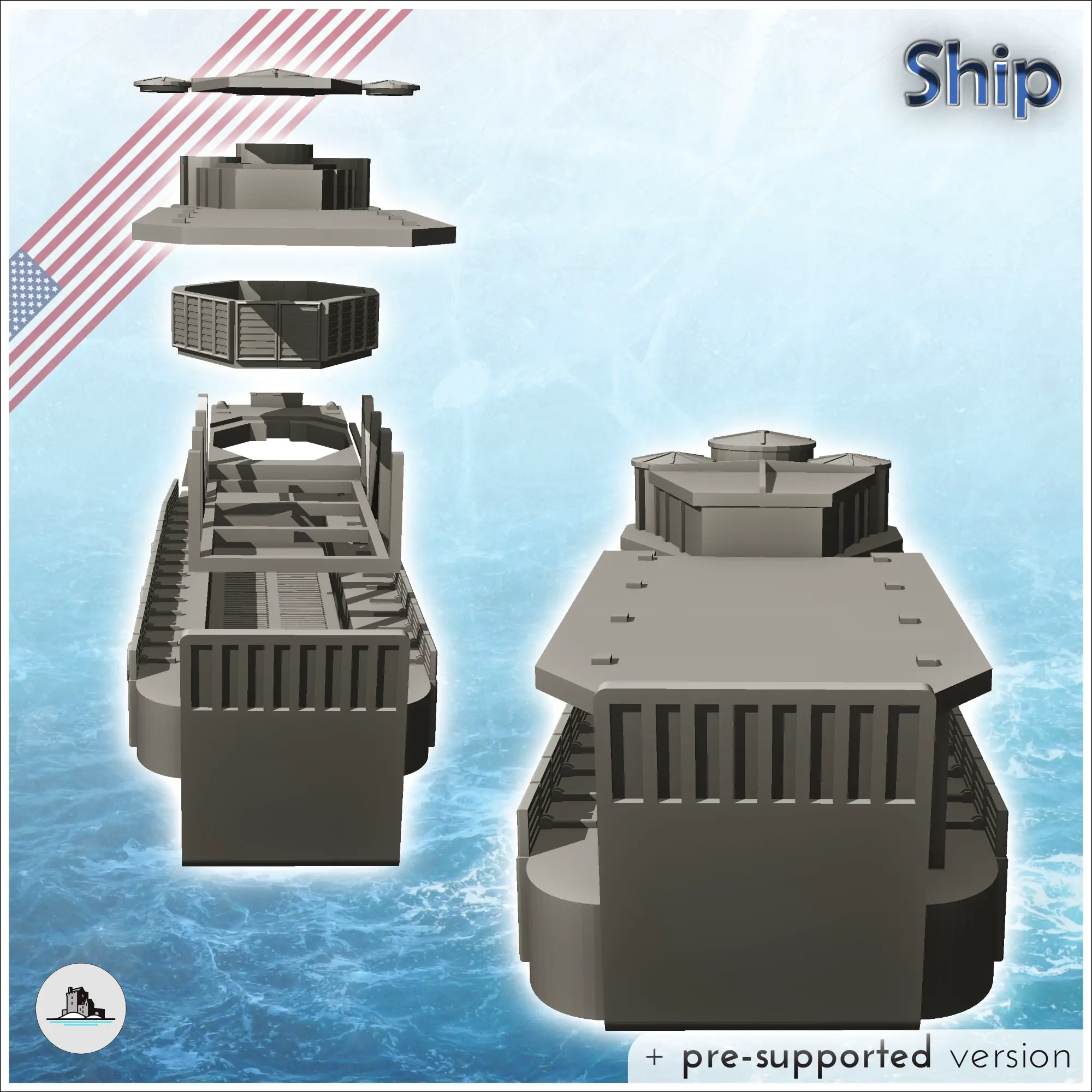 Vehicles & Machinery STL Download - LMC-6 Armored Troop Carrier ATC LCM ...
