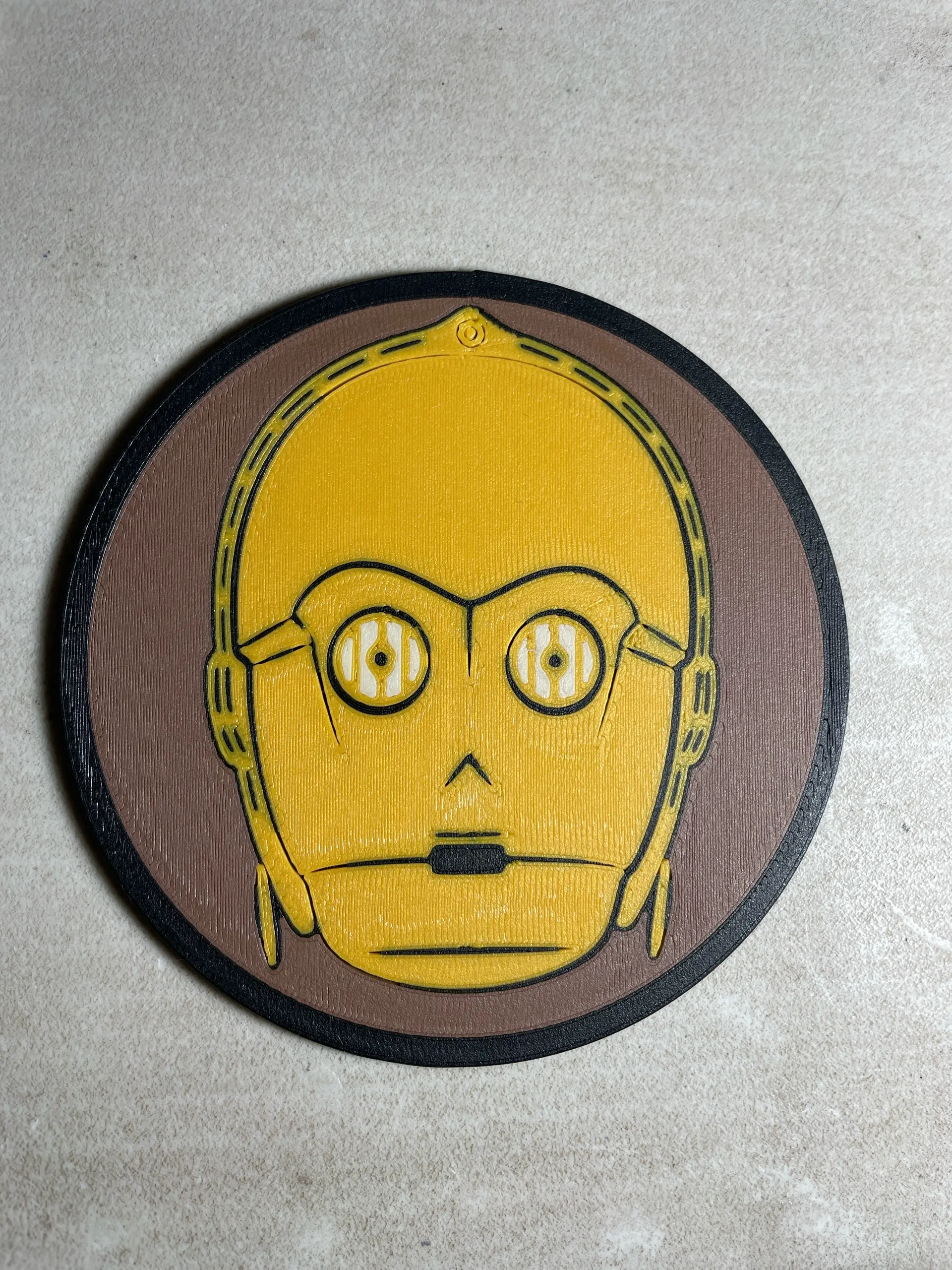 Free Badges & Coins STL Download - C3P0 Coasters Star Wars Multicolorby ...