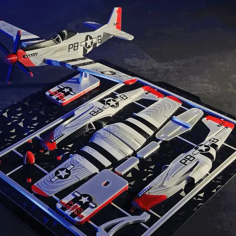 3D Printer Files | 3MF File | P51D Mustang Plane Kit Car | Creality Cloud