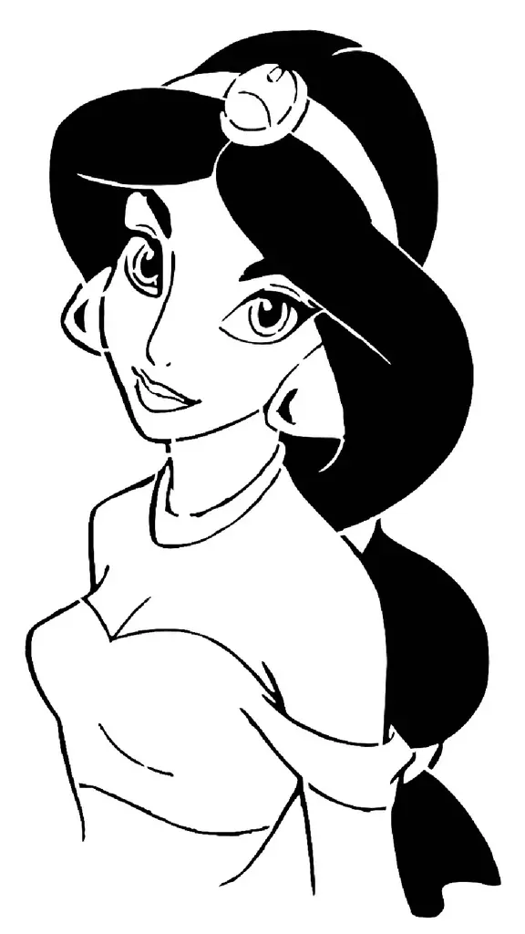 Free Digital Art STL Download - Princess Jasmine stencilby SMT_M 🦊
