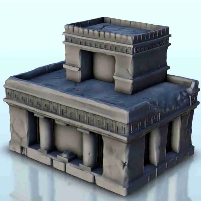 Mesoamerican building with top annex 4 - miniatures warhamme | 3D ...