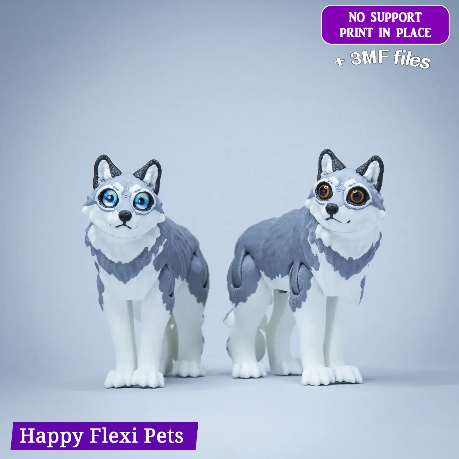 Other STL Download - Realistic flexi Wolf toyby Happy Flexi Pets