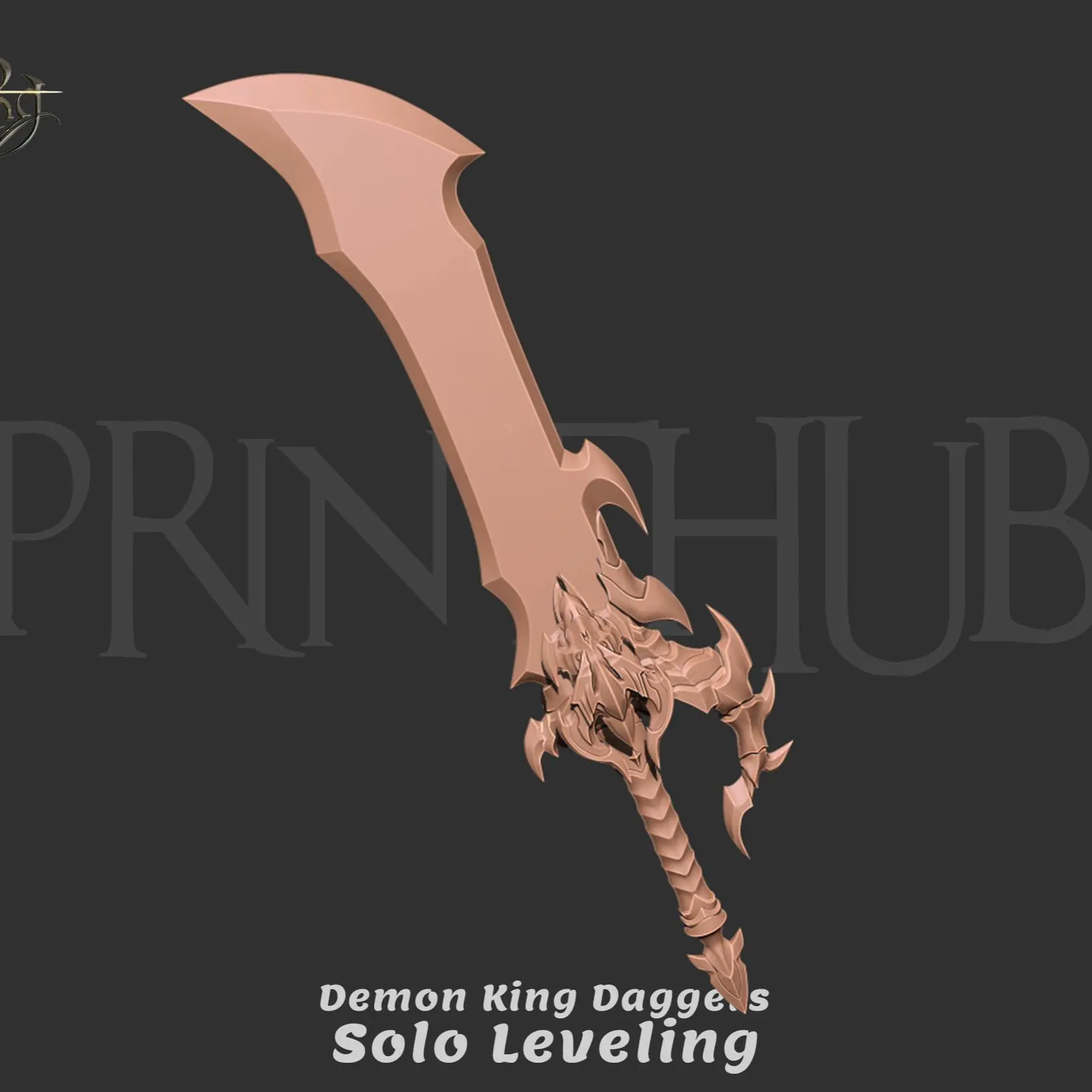 Cosplay STL Download - Demon King Dagger 3d print file for cosplayby ...