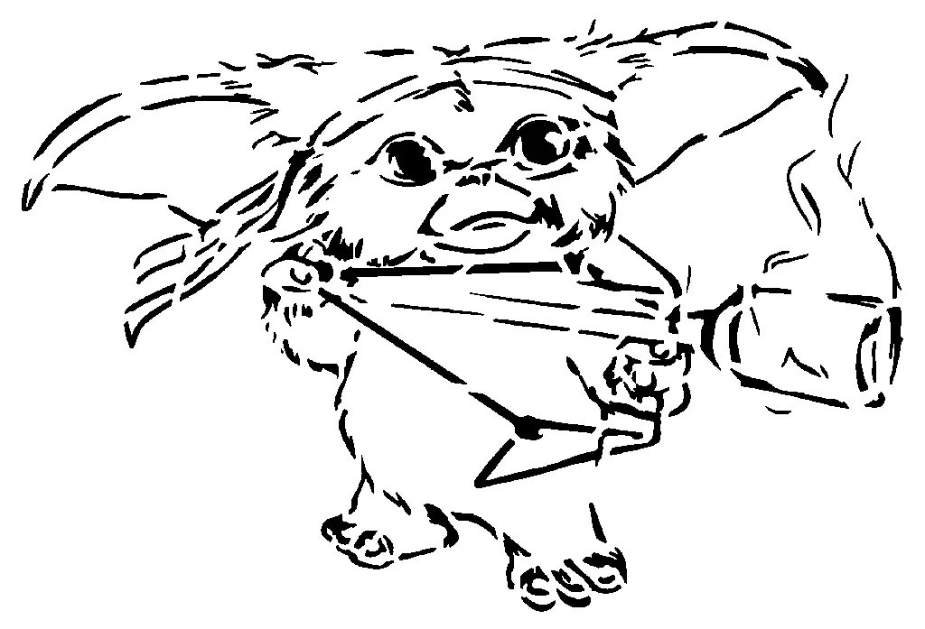 Free Digital Art STL Download - Gremlin stencil 2by SMT_M 🦊