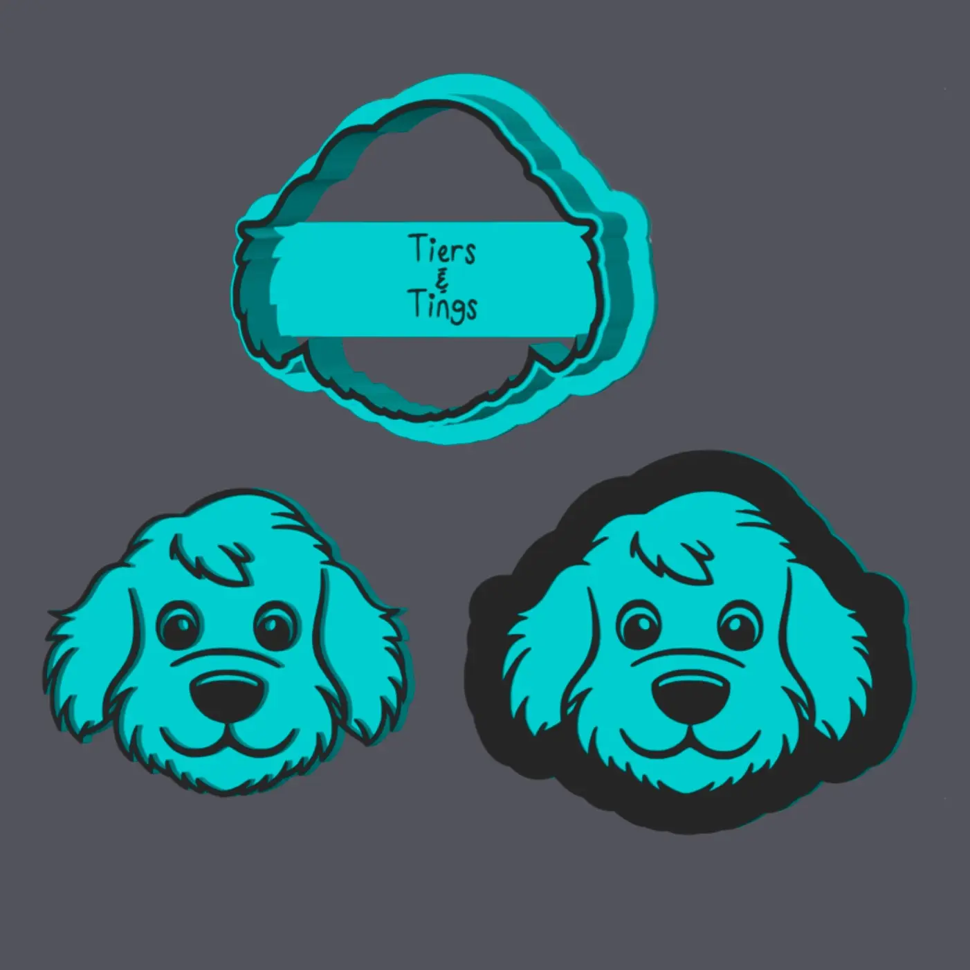 Other STL Download - Labradoodle - Cookie Cutter with stamp and ...