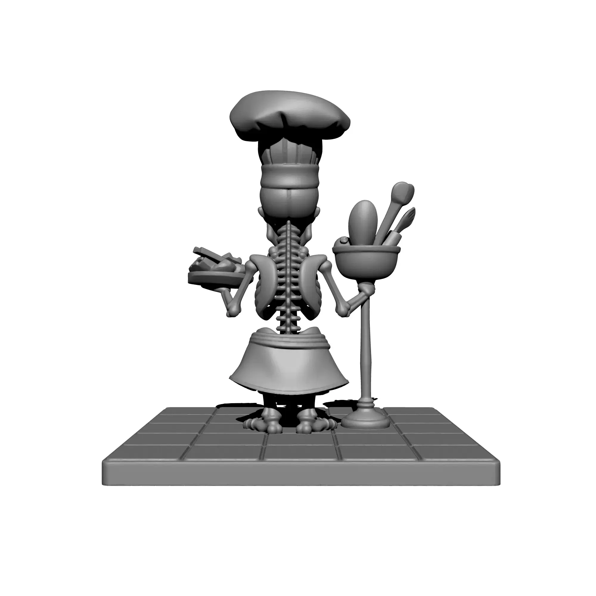 Other STL Download - Skeleton Cook - Halloweenby GALAXIARUM 3D