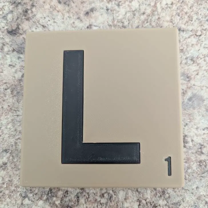 Sculptures & Artworks STL Téléchargement - Letter L Scrabble Tile ...