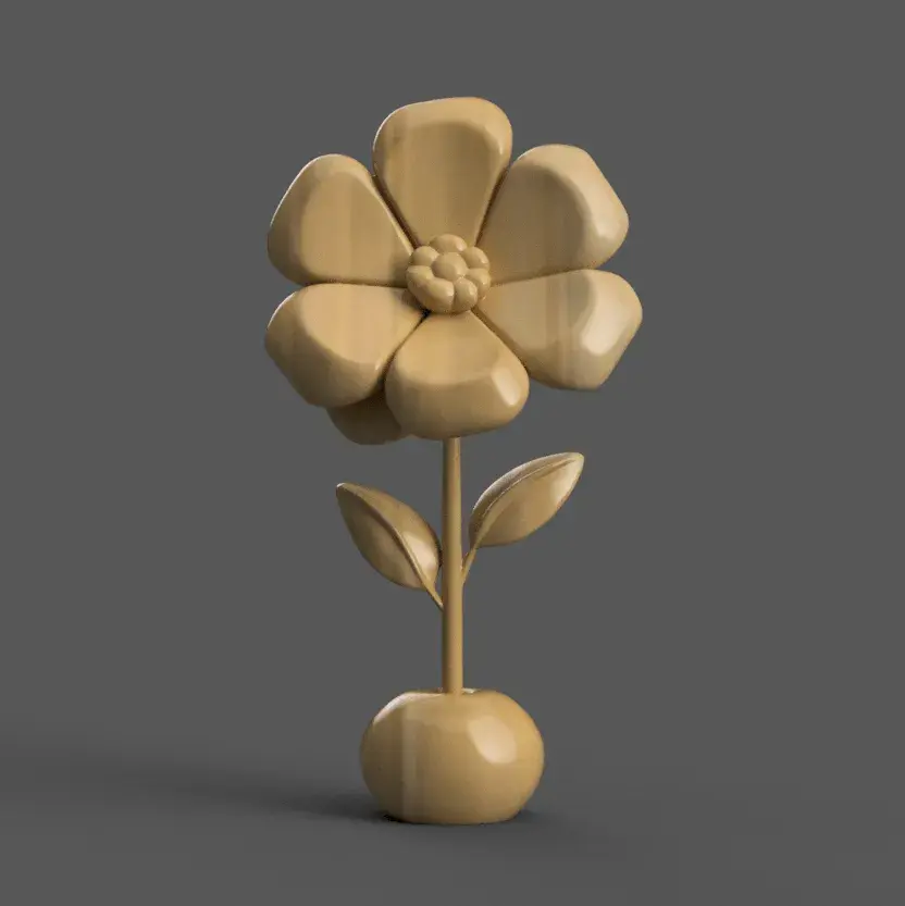 Other STL Descarga - Cute 3D Flower STL File – Desk Home Decoration - HIve