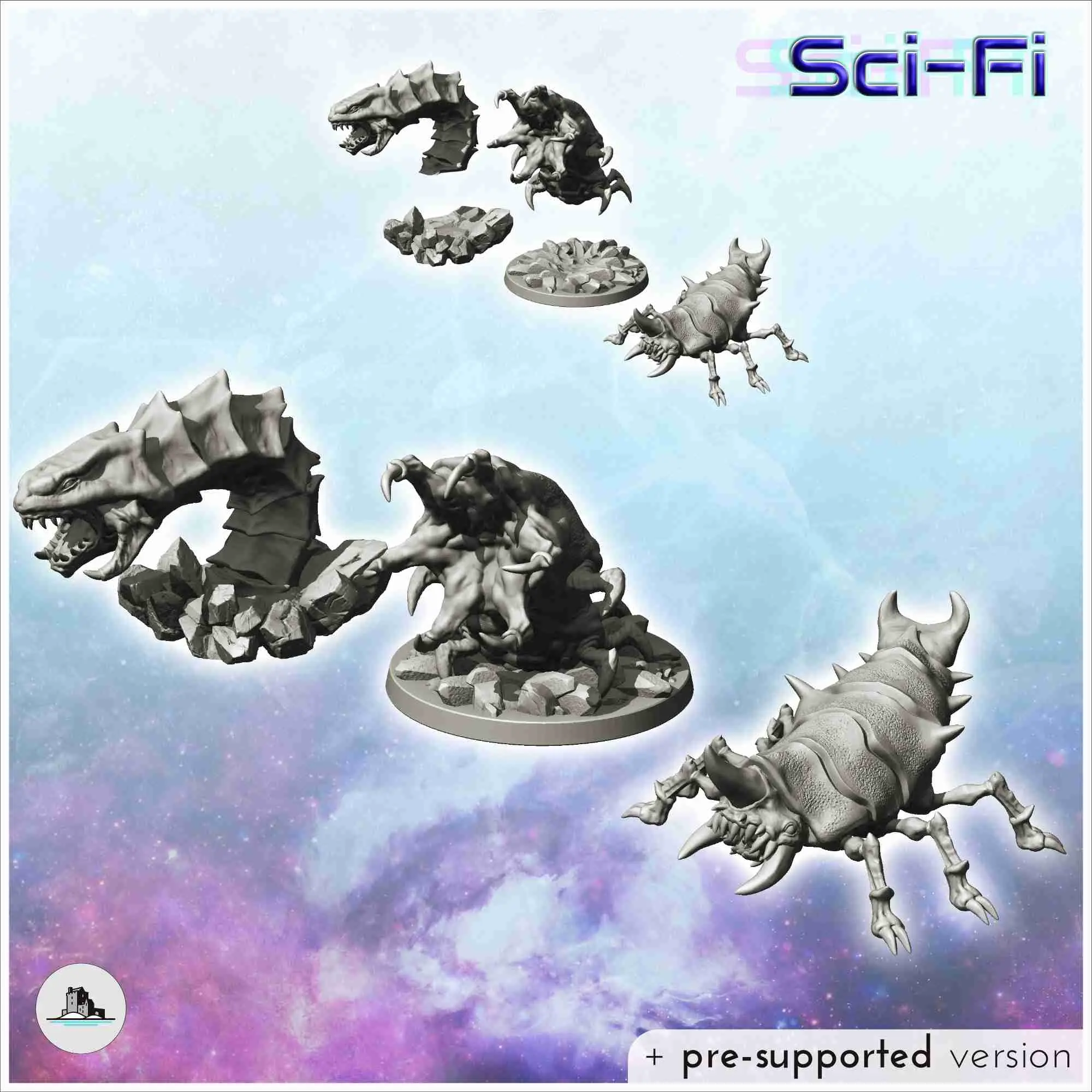 Other STL Download - Set of three alien creatures (35) - miniatures ...