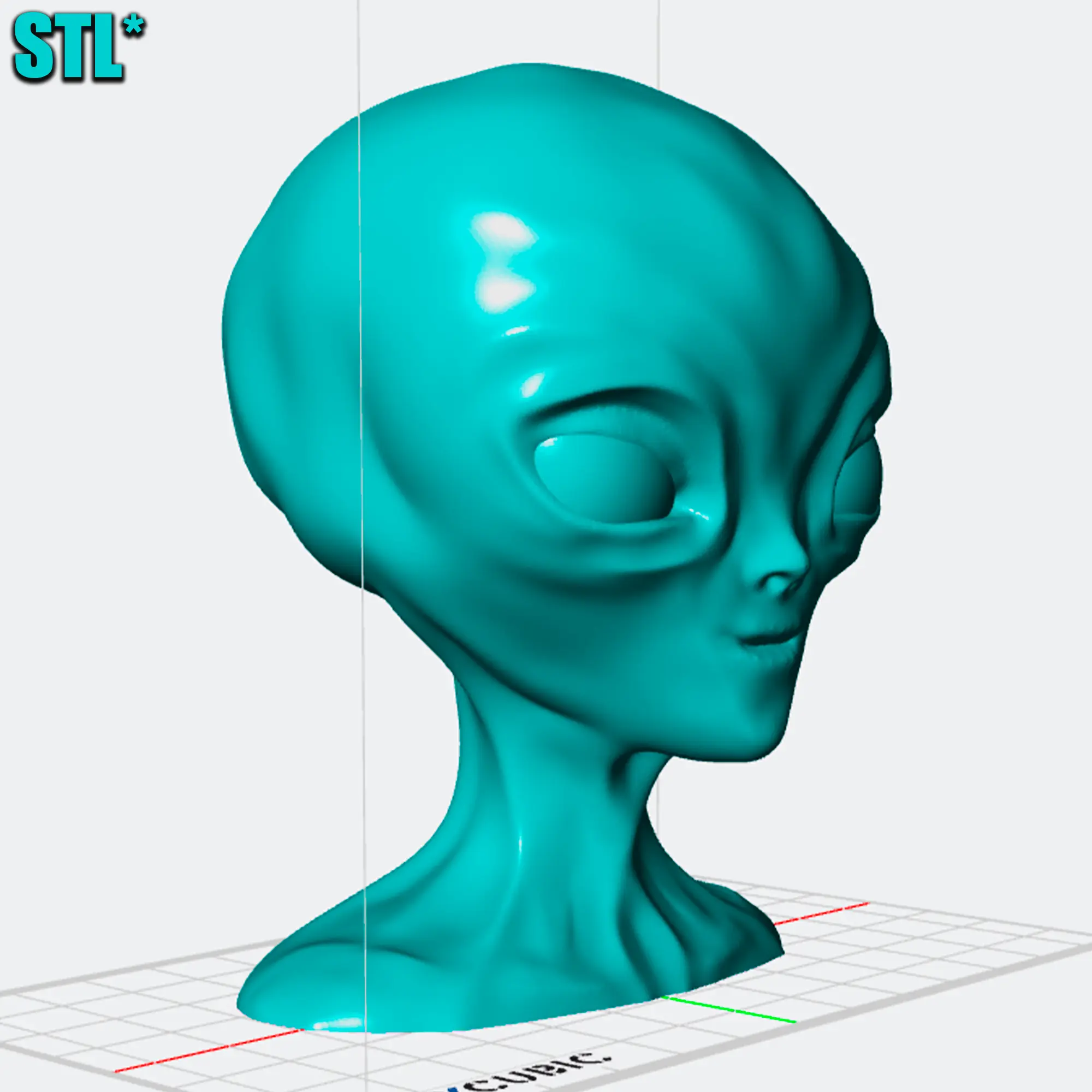 3D Printer Files | 3MF File | CUTE ALIEN BUST SCULPTURE FREE | UFO ...