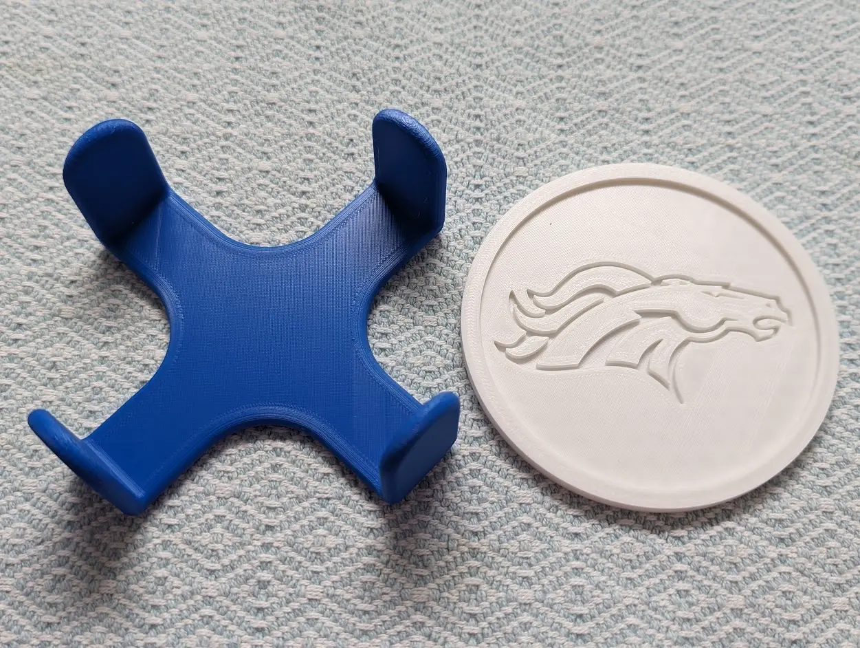 3D Printer Files | 3MF File | Denver Broncos Coaster w/holder (holds 6 ...