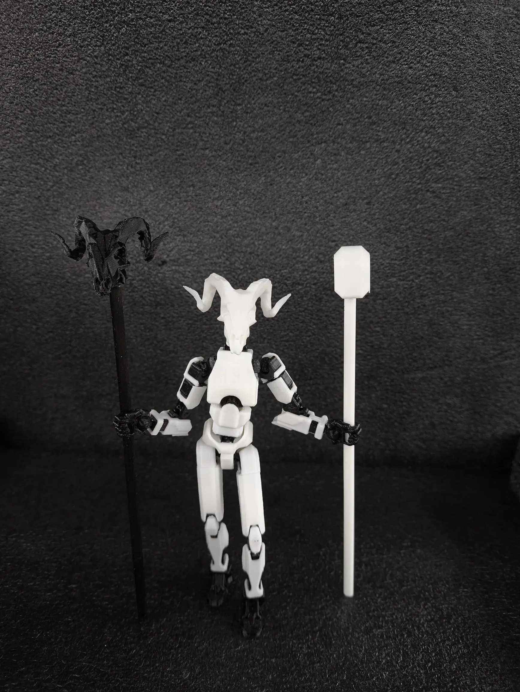 3D Printer Files | 3MF File | ram-headed walking stick with variable ...