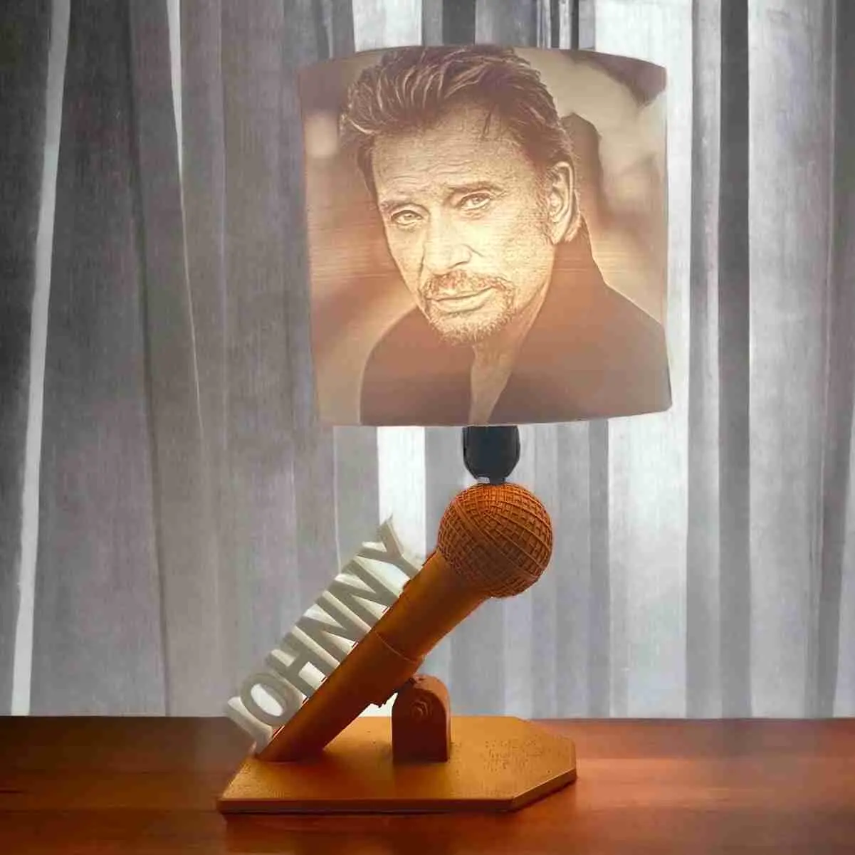 Lighting & Lamps STL Download - Johnny Hallyday Lamp E14by Motek3D