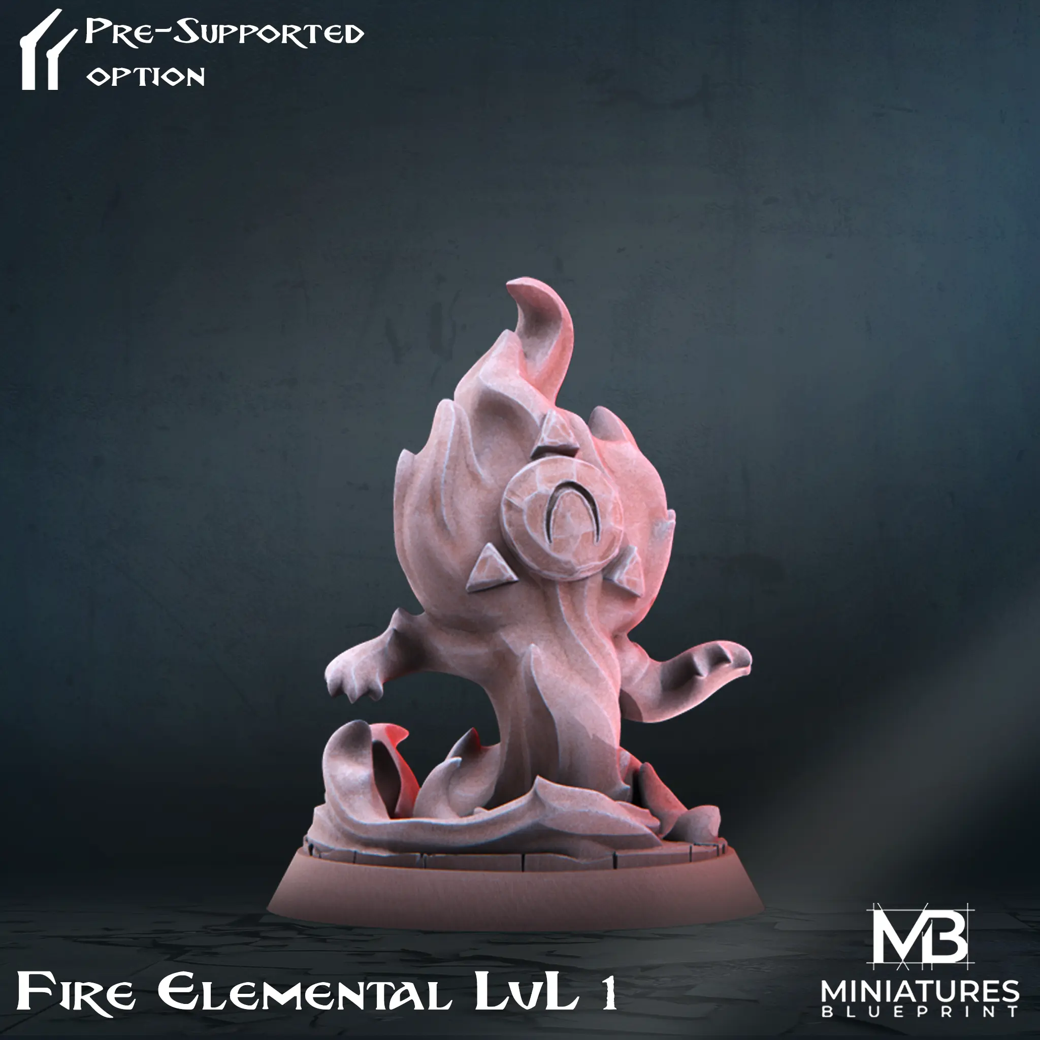 Characters & Creatures STL Download - Fire Elemental LvL 1by Miniatures ...