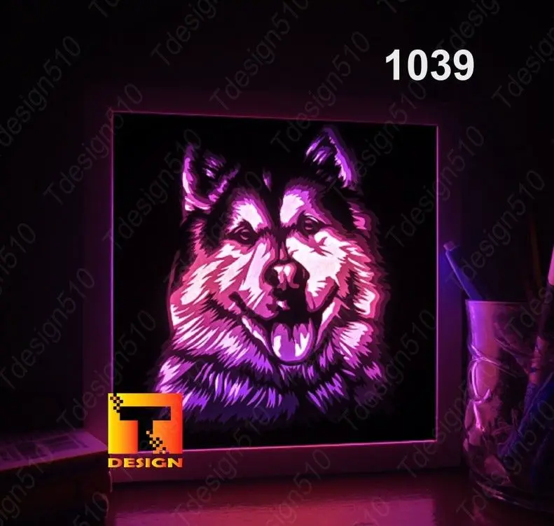 Home Decorations & Ornaments STL Download - Alaska Dog Head Looking ...