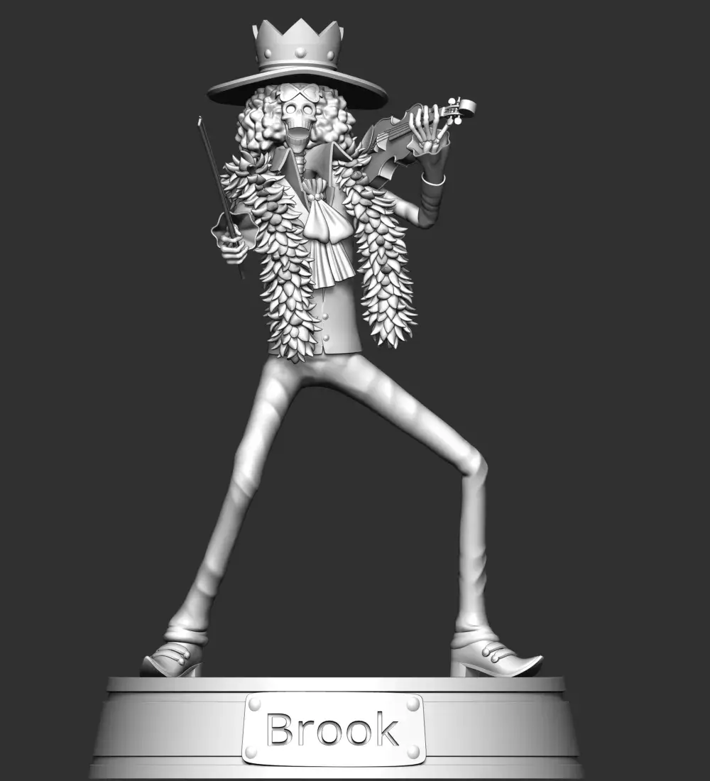 Characters & Creatures STL Download - Brook and Violin - One Pieceby ...