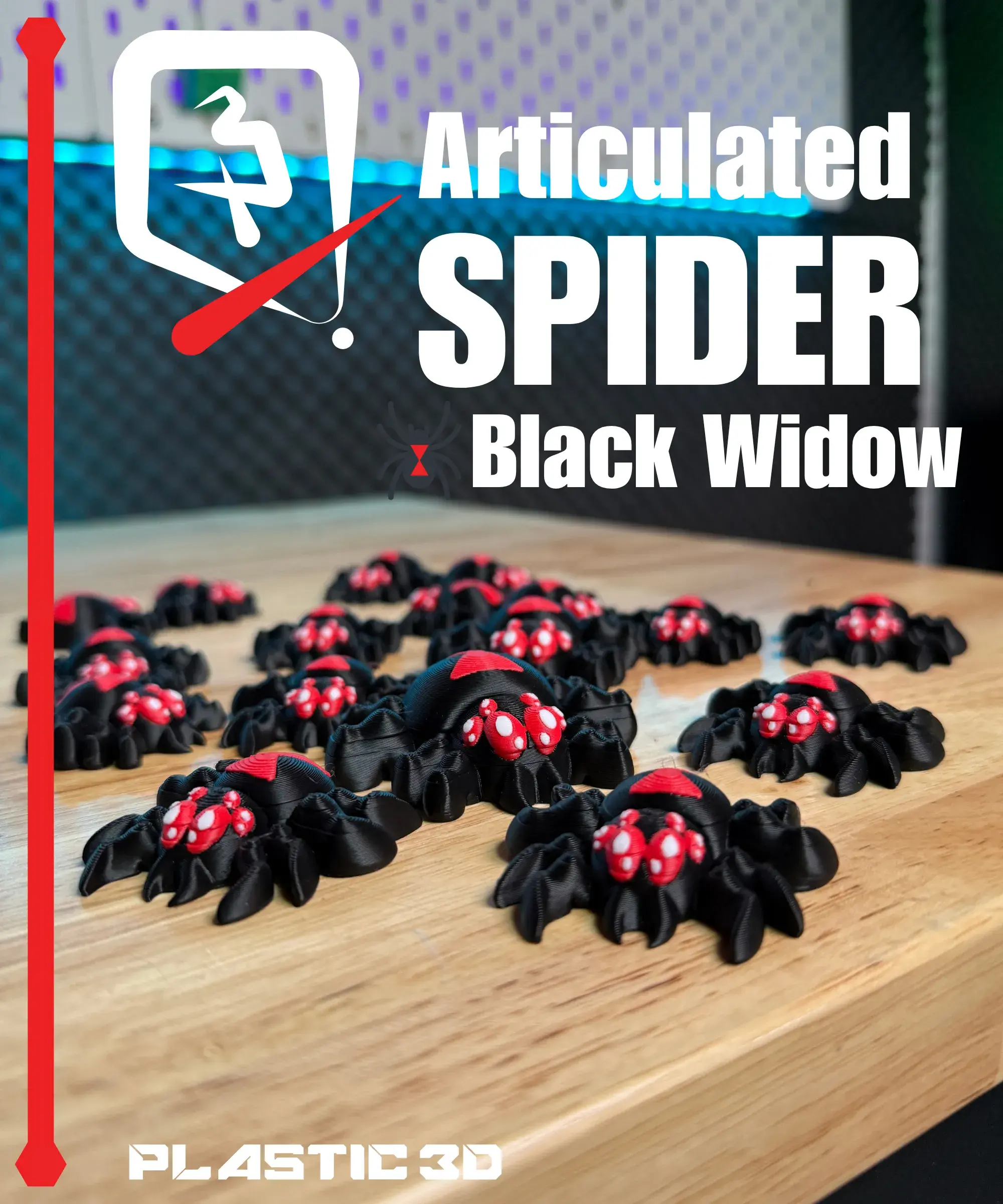 3D Printer Files | 3MF File | 🕷️ Articulated Spider — Black Widow ...