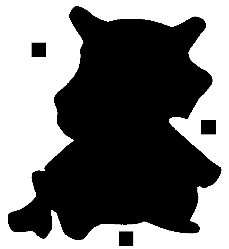 Free Other STL Download - 104 Cubone stencil +2Dby SMT_M 🦊