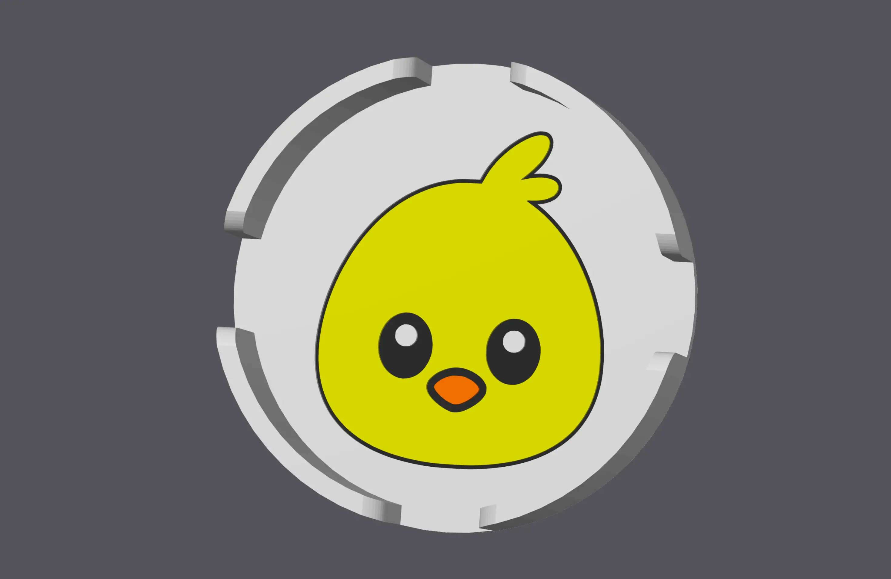 Farm Animals - Chicken Head - Round Coasters with holder | 3D models ...