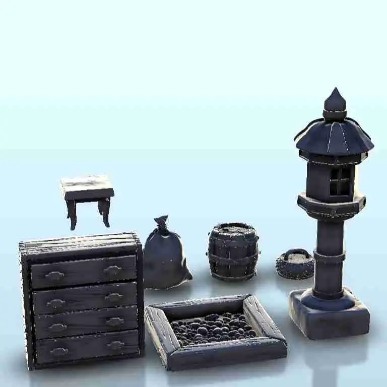 Other STL Download - Oriental interior set - asian scenery terrain ...