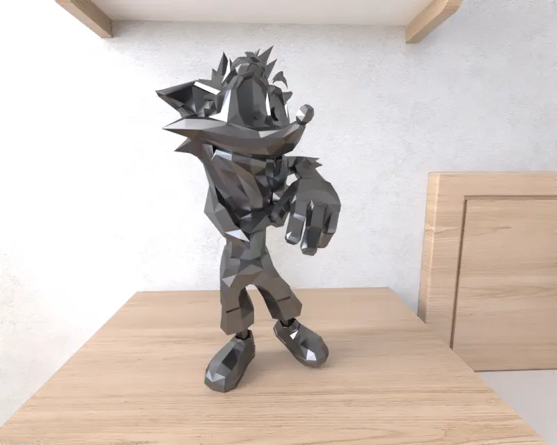 Characters & Creatures STL Download - Crash Bandicoot Lowpoly Low ...