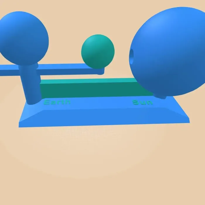 Educational Aids STL Download - Solar and lunar eclipse Diagram/Model.-Renegade 3d printing