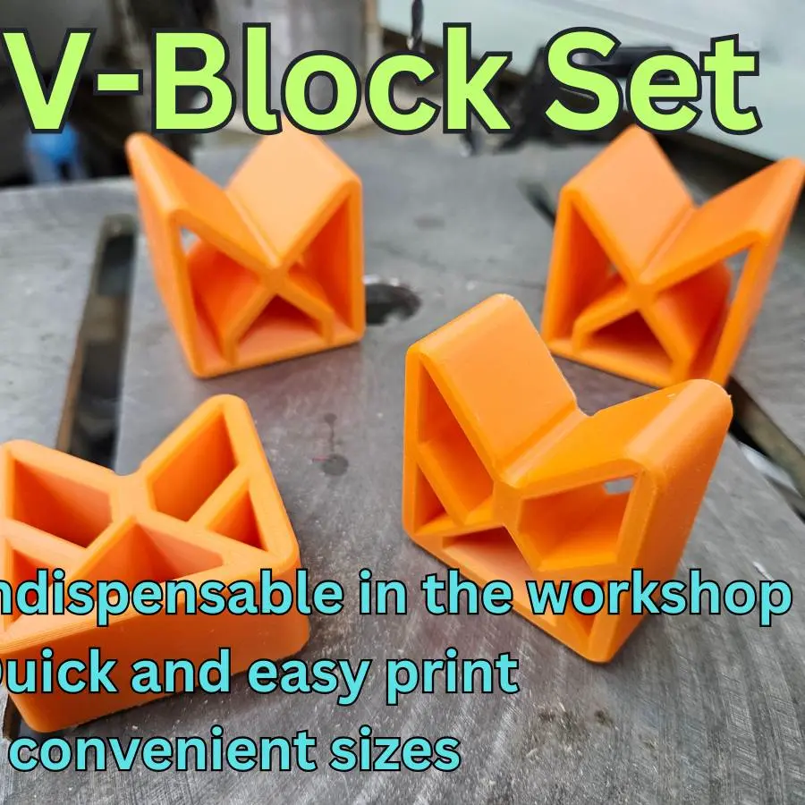 3D Printer Files | 3MF File | V-Block set 2-4 inch (50-100mm ...