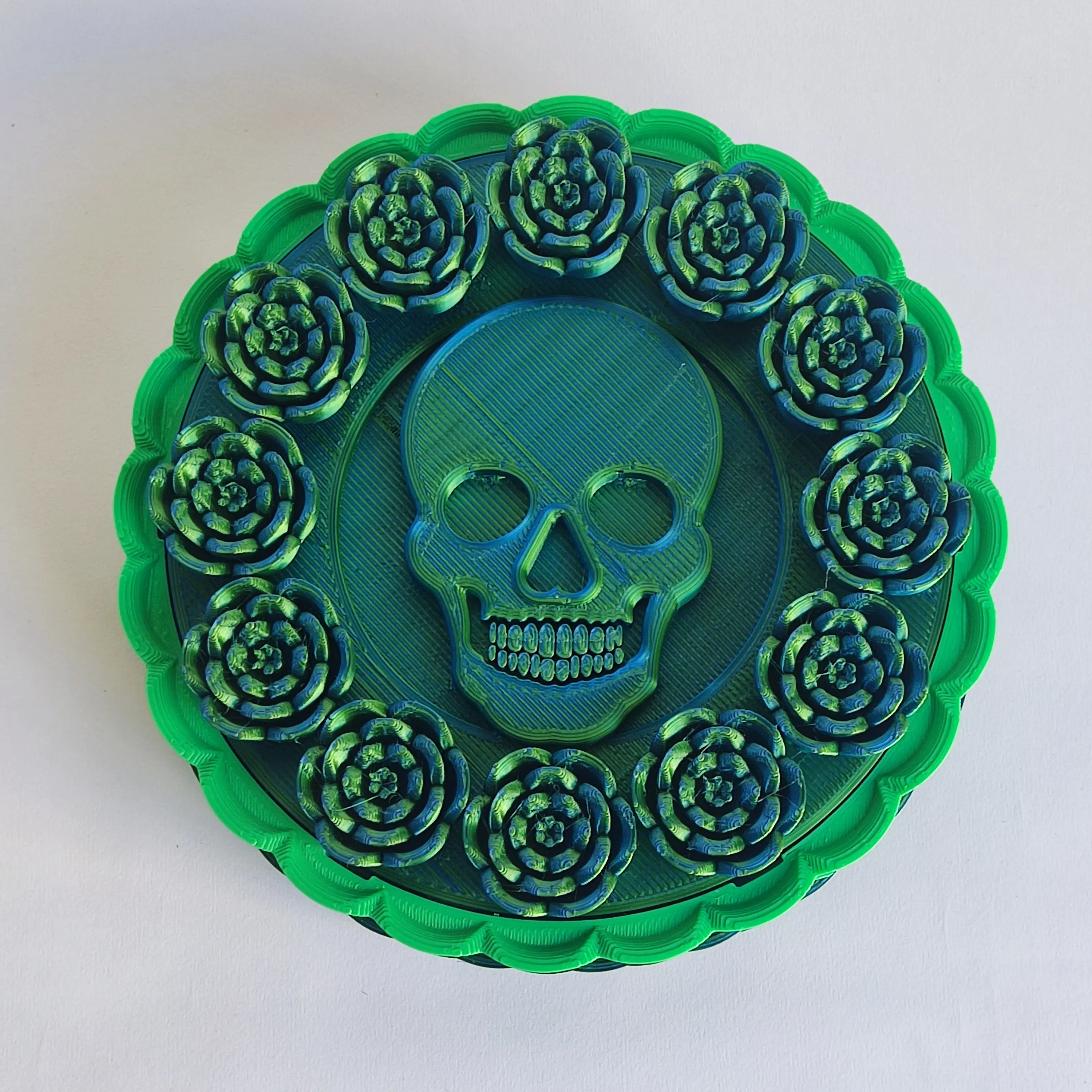 gratuita Digital Art STL Descarga - skull & roses box - Idea mx