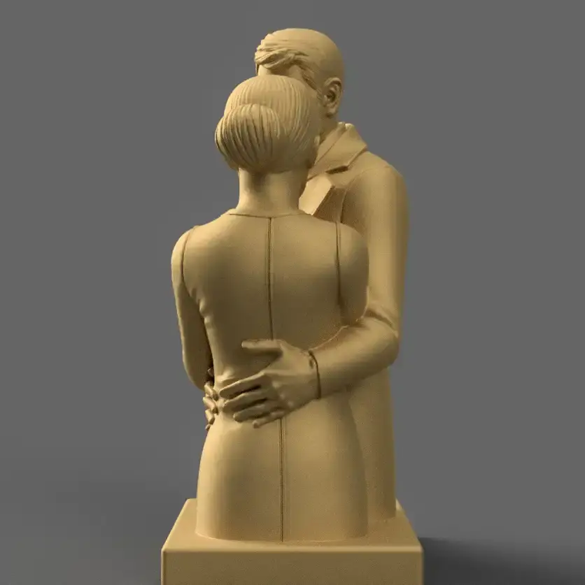 Sculptures & Artworks STL Download - Romantic Couple STL 3D Print ...