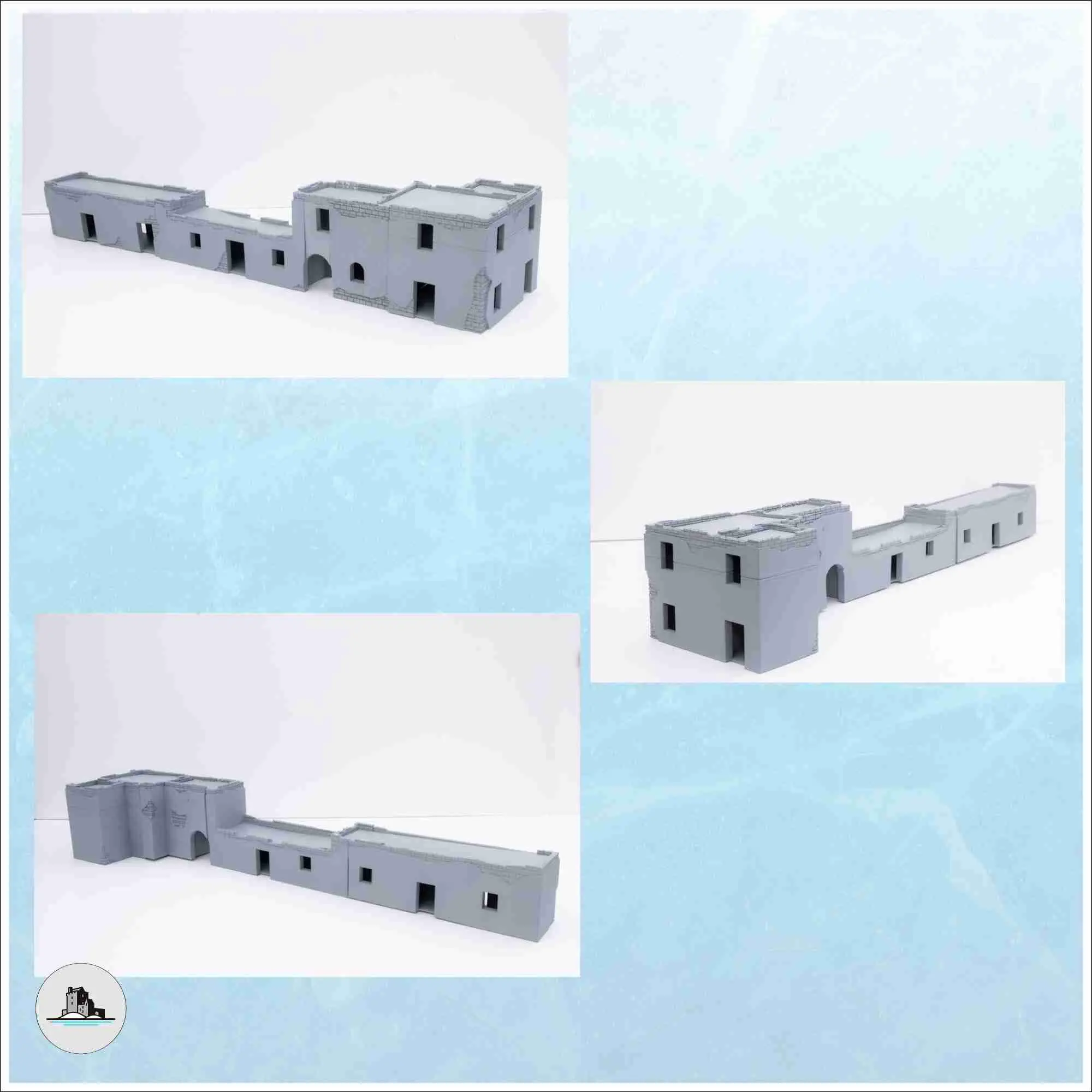 Western buildings of the Alamo Fort with flat roofs (2) - mi | 3D ...