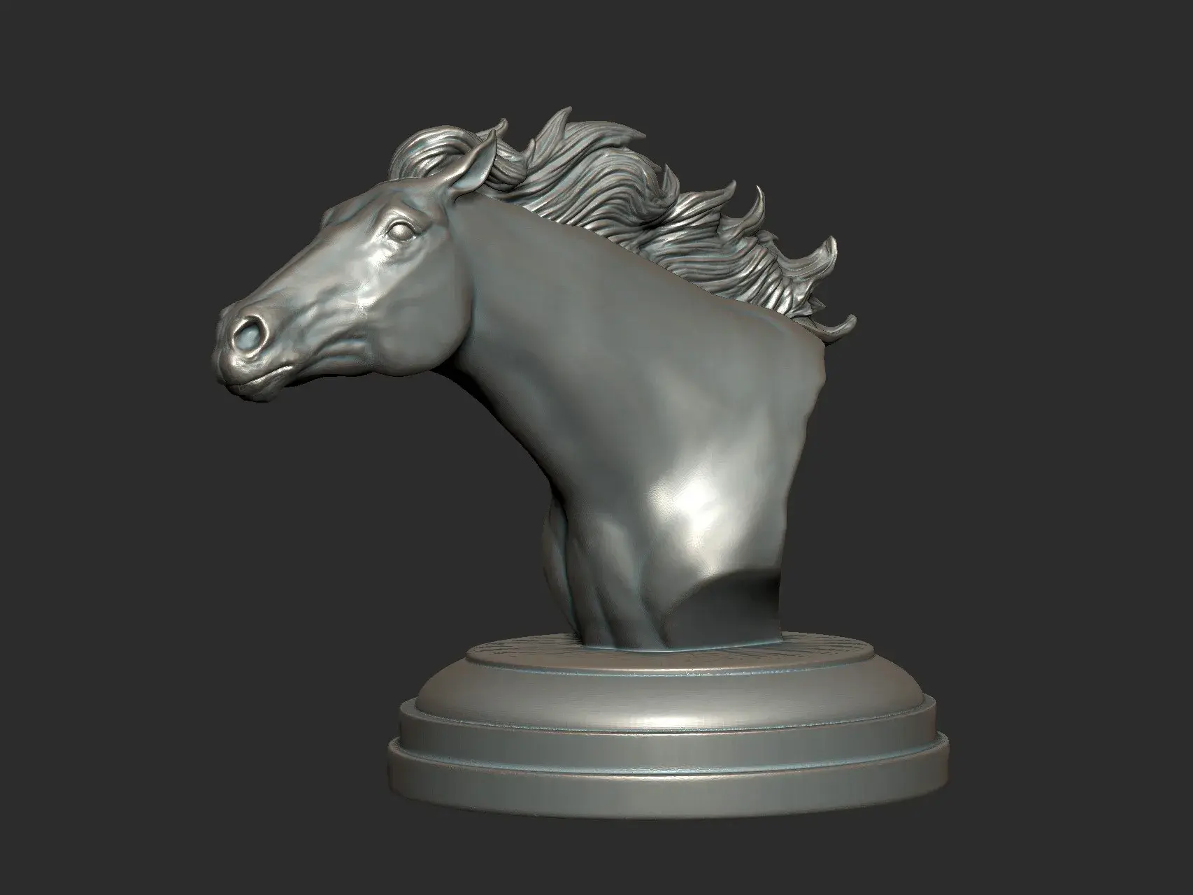 3D Printer Files | 3MF File | Running horse bust | Creality Cloud