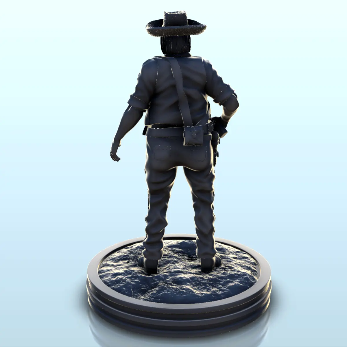 Other STL Download - Bandit with hat and revolver (6) - Old West Figure ...