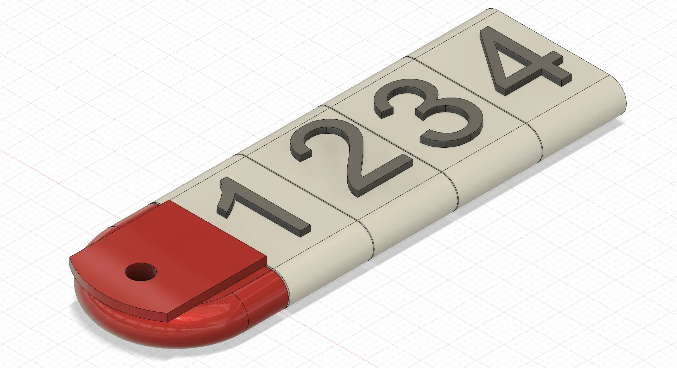 NUMBERS KEYCHAIN FOUR DIGITS | 3D models download | Creality Cloud