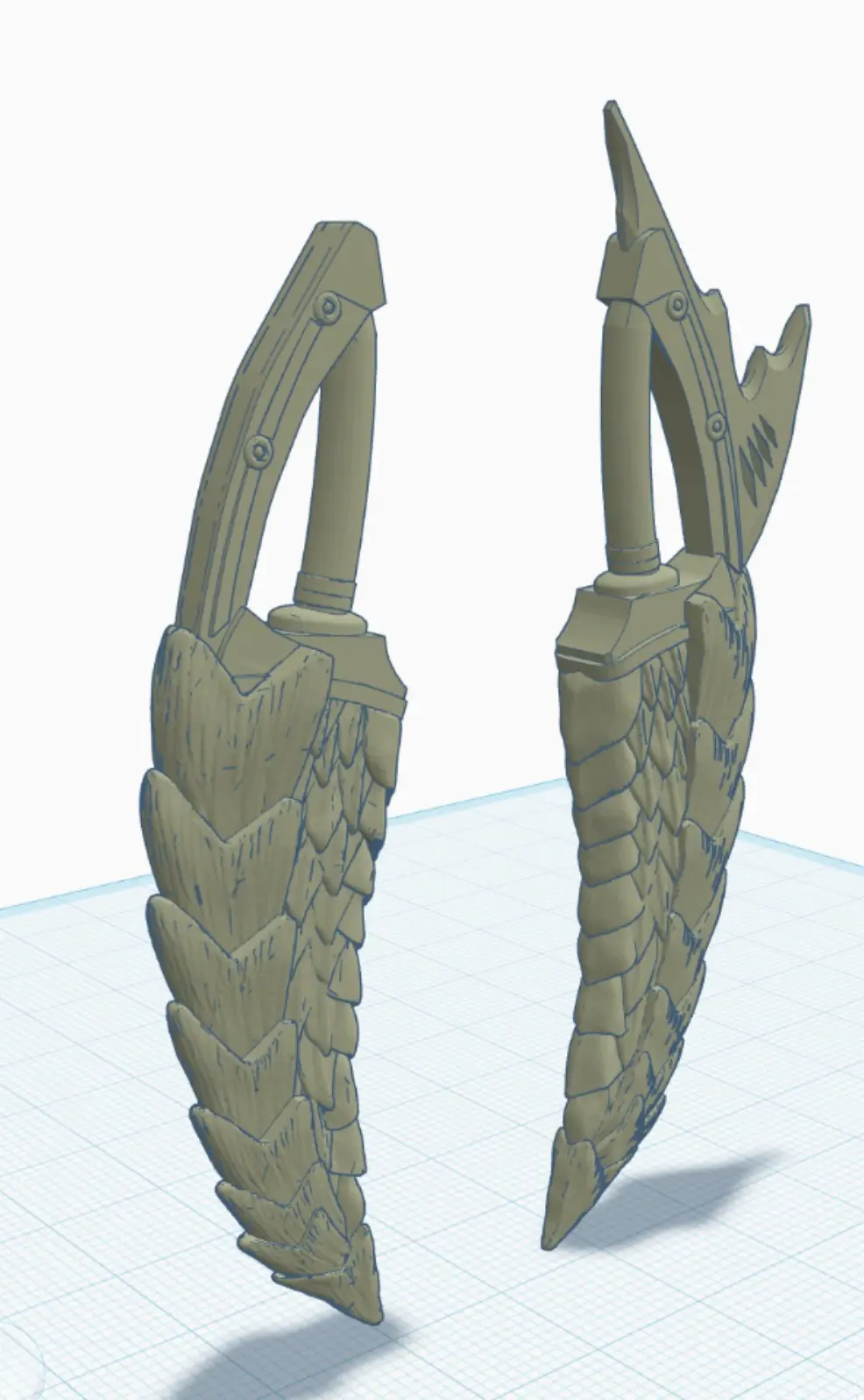 Cosplay STL Download - MonHun Dual Blade Zinogreby Okami Yuzuru