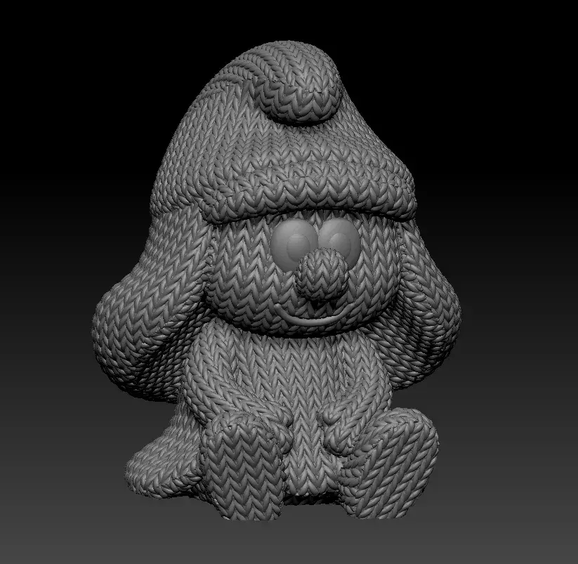 Characters & Creatures STL Download - The Smurfs - Smurfette knitted ...