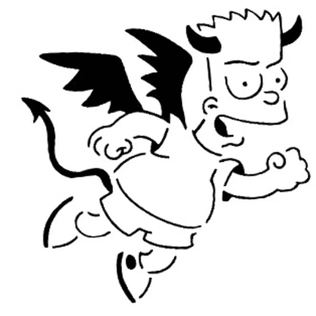 Free Digital Art STL Download - Devil Bart stencilby SMT_M 🦊