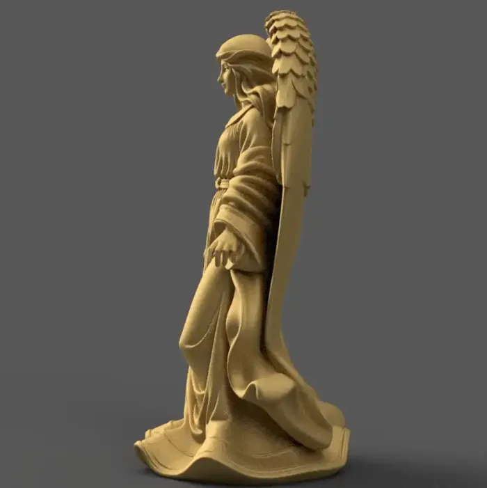 Home Decorations & Ornaments STL Download - Elegant Winged Angel Statue ...