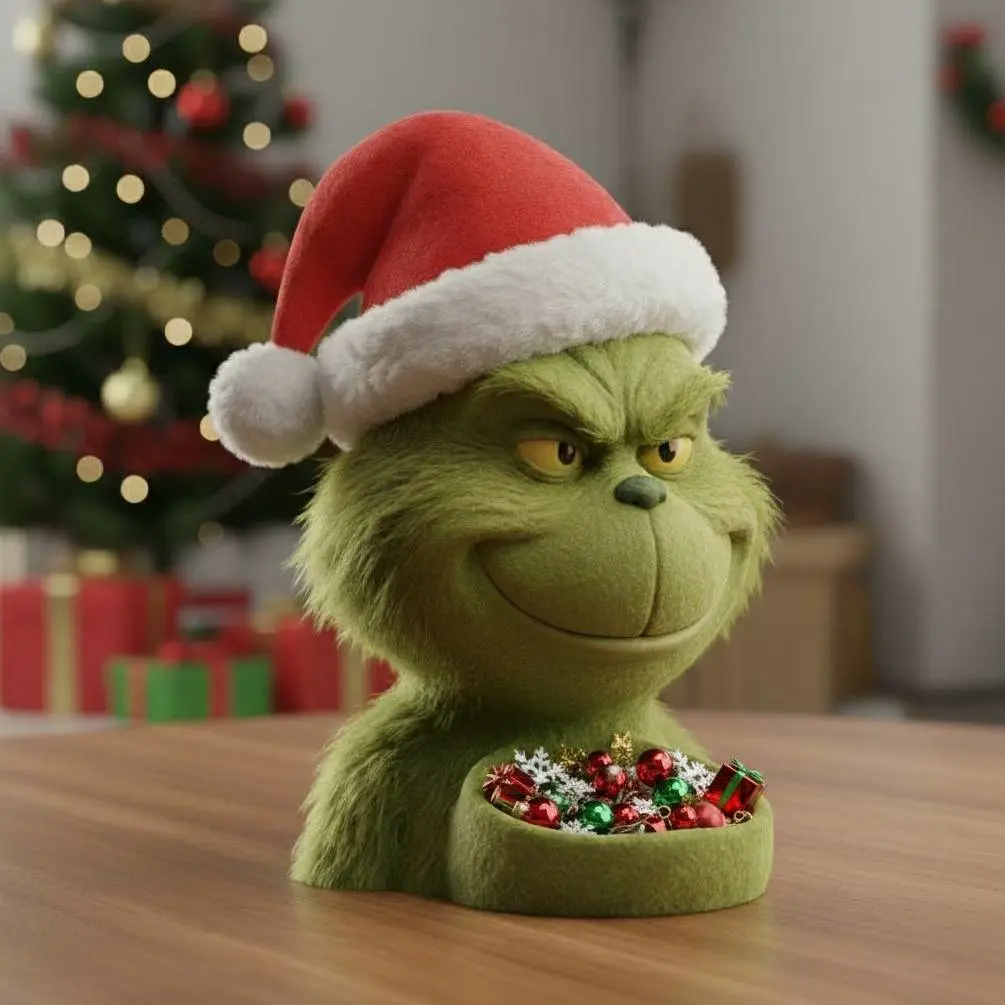 Home Decorations & Ornaments STL Download - Grinch - Storage Container ...