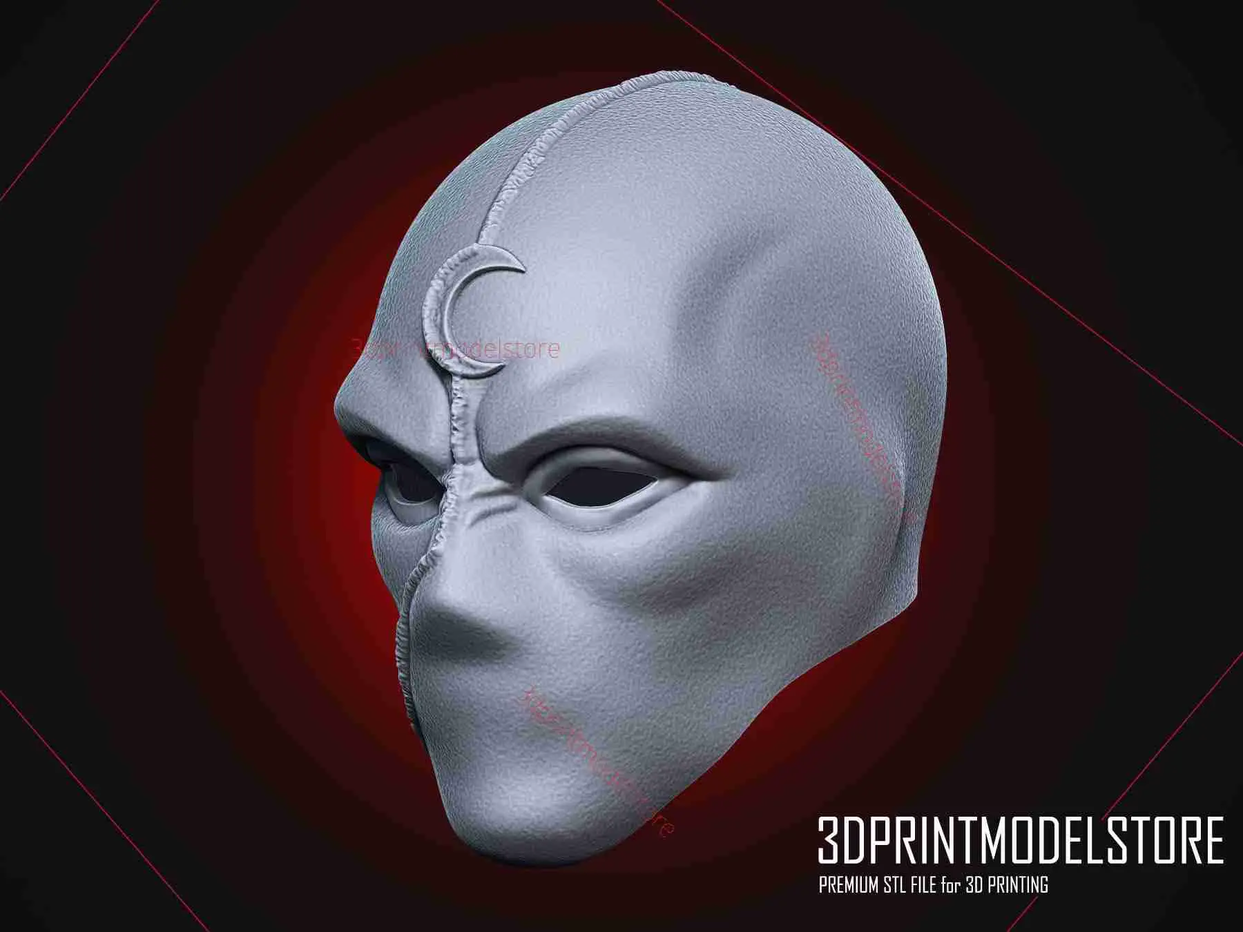 Cosplay STL Download - Moon Knight Mask Face Shell - Marvel Comic ...