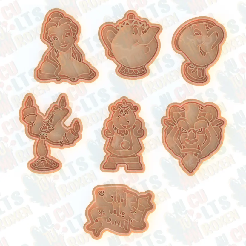 Board Games & Card Games STL Download - Beauty and the Beast cookie ...