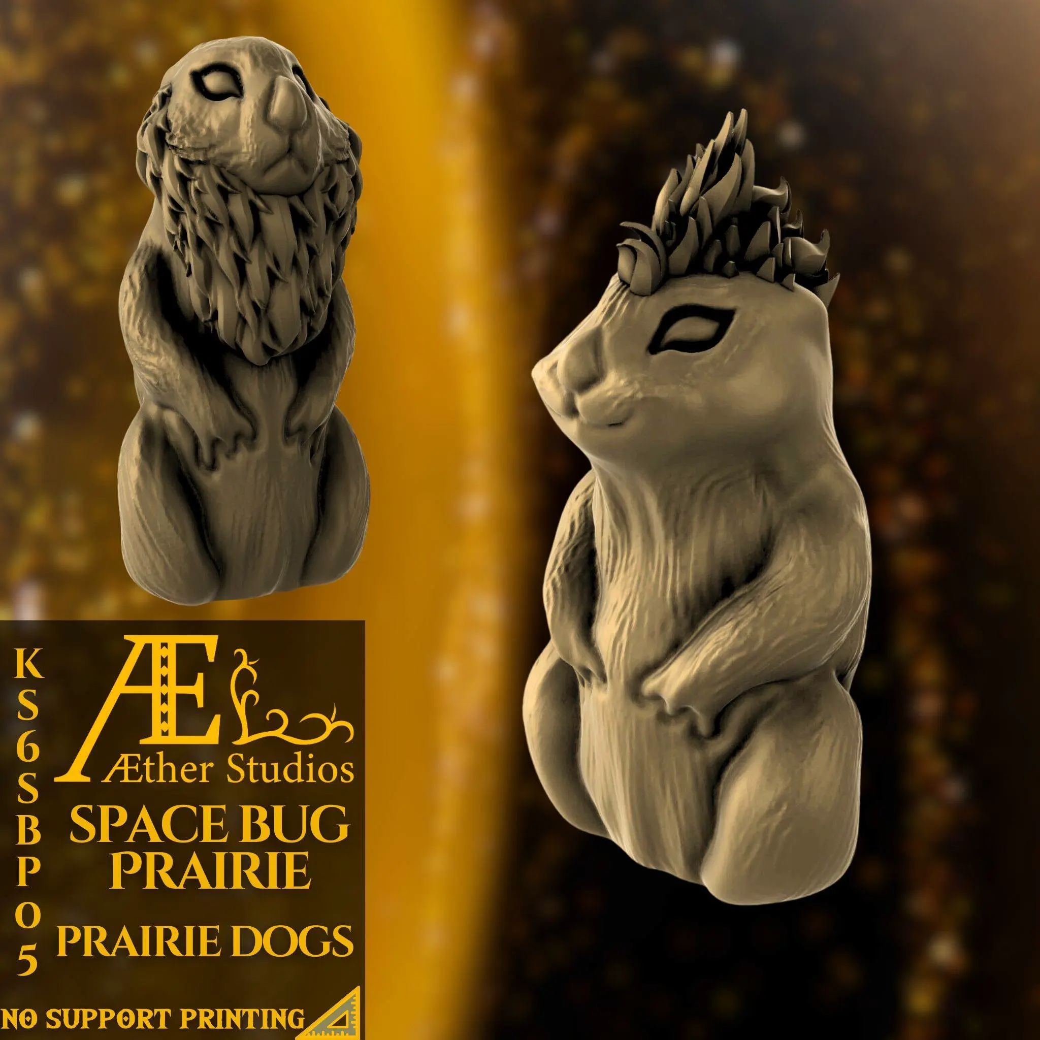 3D Printer Files | 3MF File | KS6SBP05 - Space Bug Prairie Dogs ...